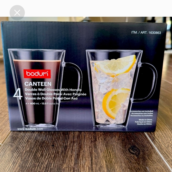 Bodum | Kitchen | Bodum Canteen 4 Double Wall Glasses | Poshmark